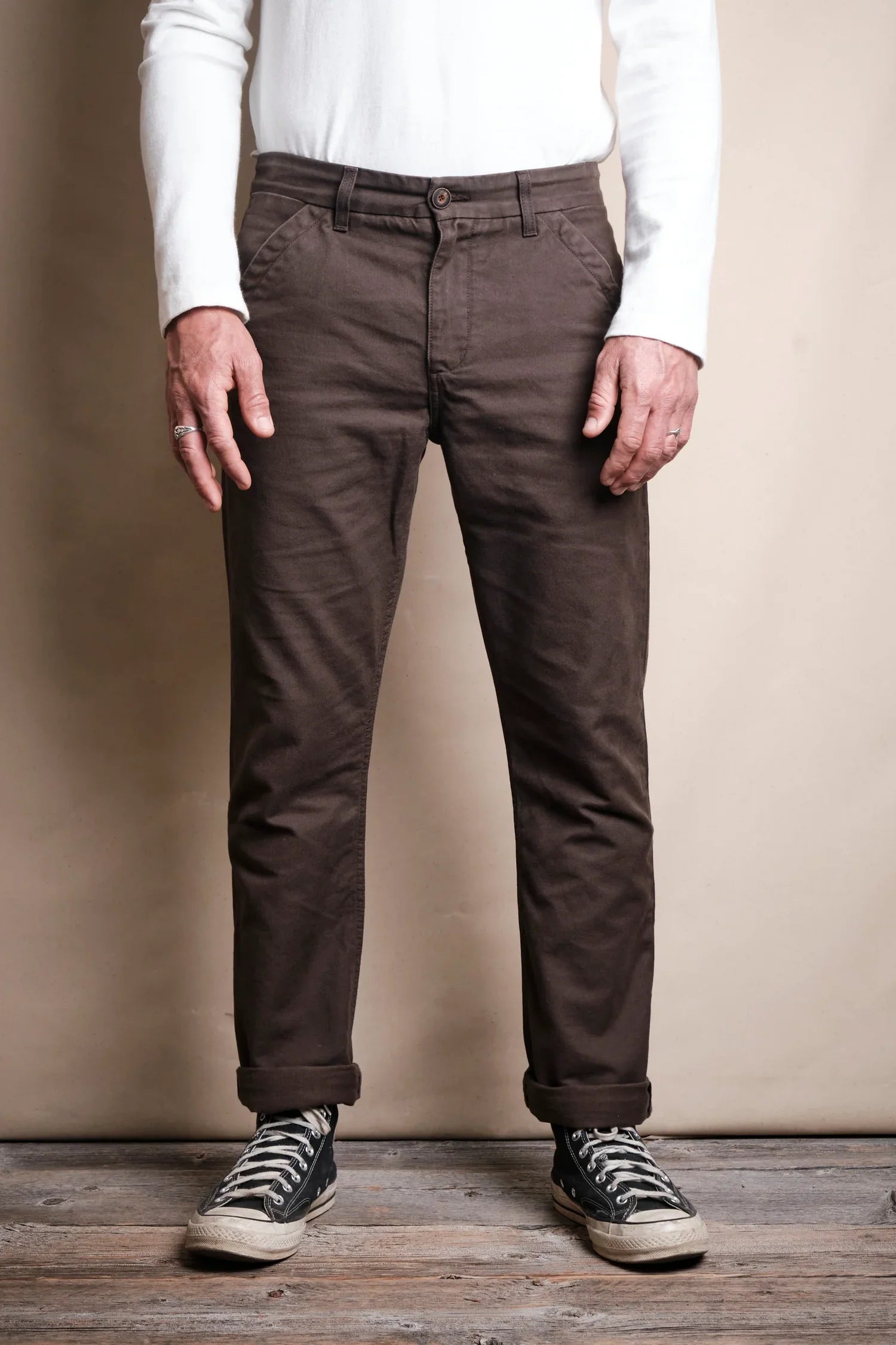 Workers Chino Slim Straight | 14 oz. Bark | Freenote Cloth – Manready ...
