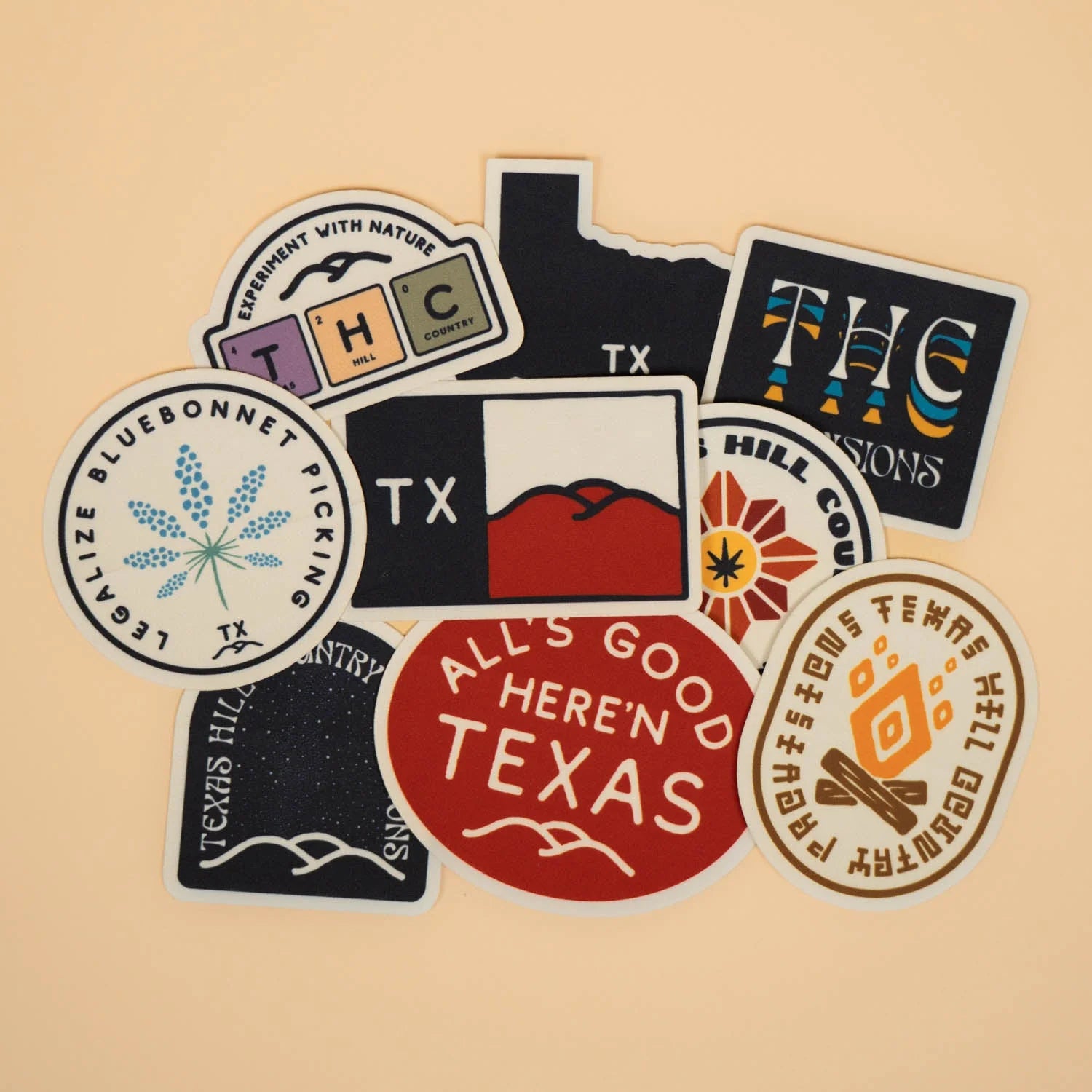 THC Sticker Pack | V1 | Texas Hill Country Provisions – Manready Mercantile